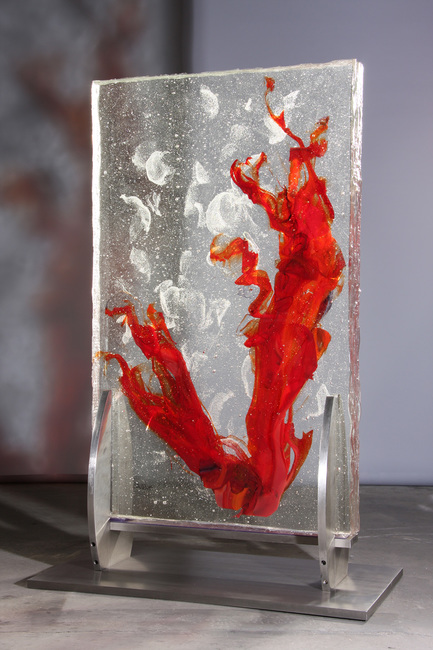David Ruth Cast Glass Sculpture